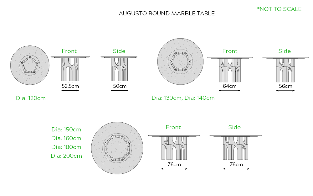 Porada Augusto Round Marble Table